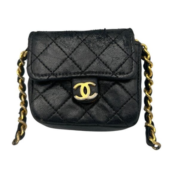 CHANEL | Bags | Chanel Chanel Matelasse Micro Mini Chain Shoulder Bag ...
